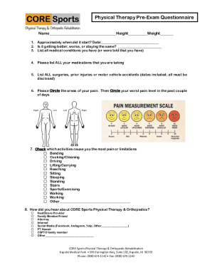 Fillable Online PHYSICAL THERAPY PRE-EXAM QUESTIONNAIRE.docx.docx Fax ...