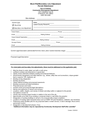 Fillable Online Forms, Permits, and ApplicationsCity of ... - Chehalis, Washington Fax Email ...