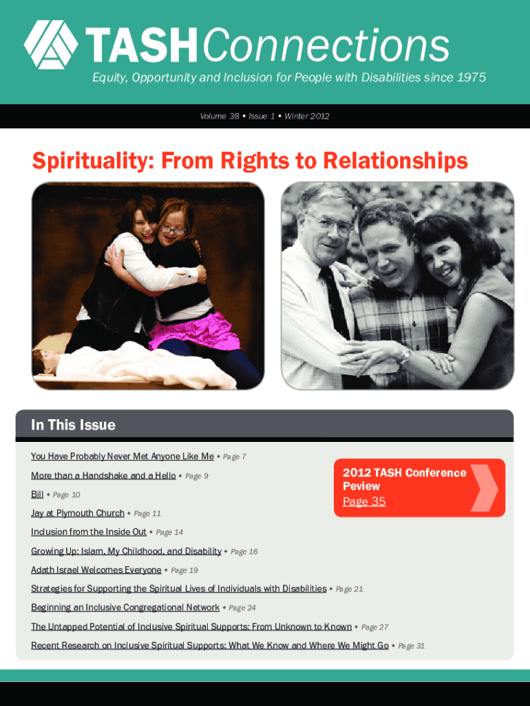 Fillable Online TASH: Equity, Opportunity, and Inclusion for People ...