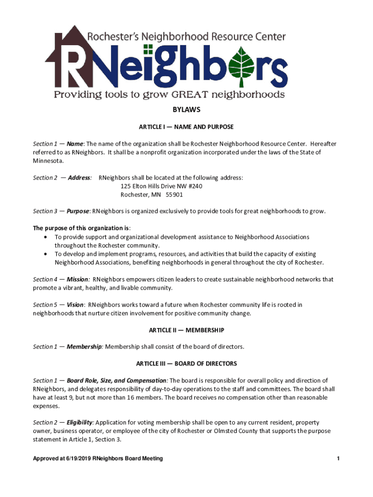 Fillable Online Alumni Association Bylaws - Alumni Association of the ...