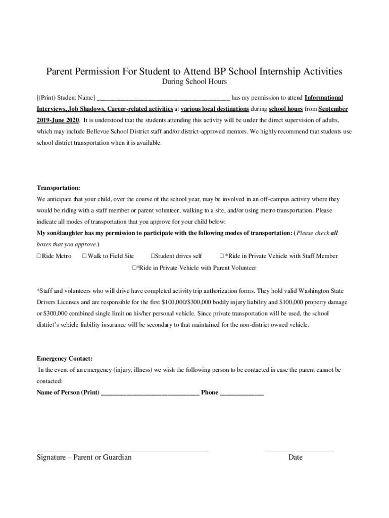 Fillable Online Permission For Internship Letter: 4 Templates ...