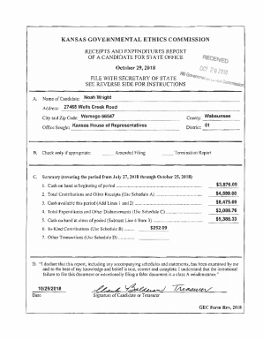 Fillable Online ethics ks Kansas Governmental Ethics Commission ...