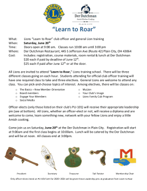 Fillable Online Learn to Roar - e-district.org Fax Email Print - pdfFiller