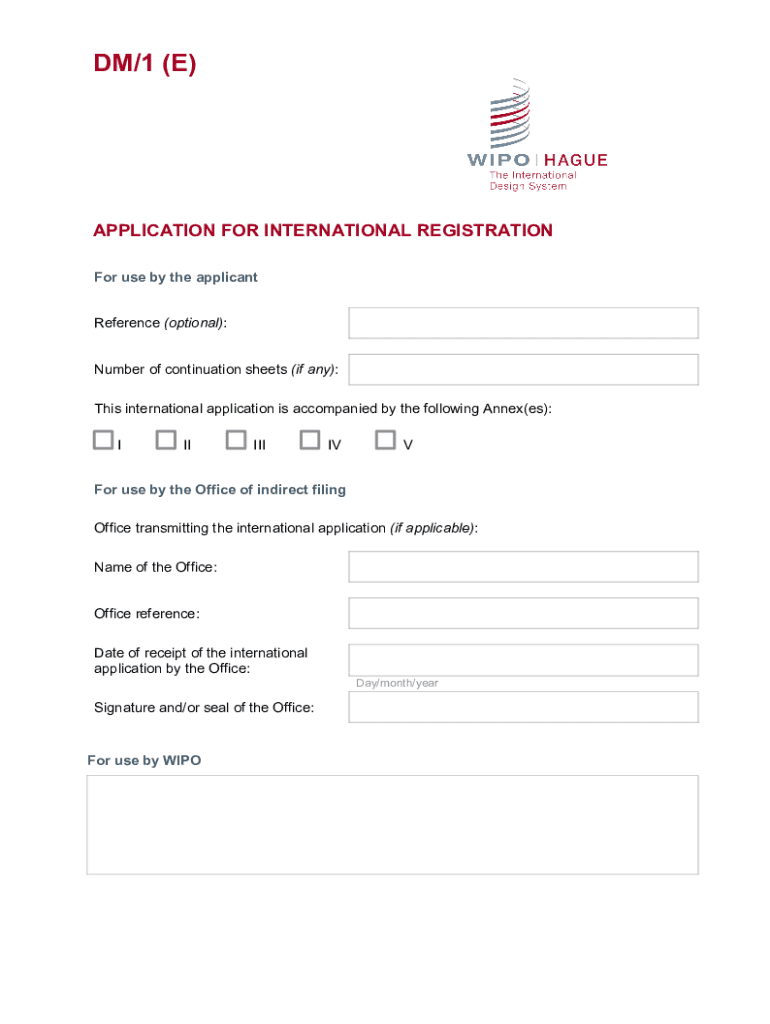 Fillable Online Hague System Forms - WIPO Fax Email Print - pdfFiller