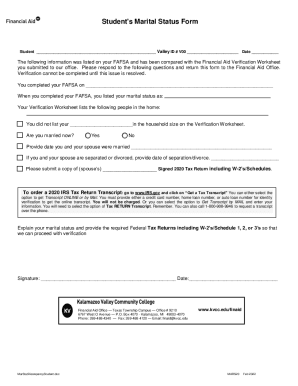 Fillable Online Student's Marital Status Form Fax Email Print - pdfFiller