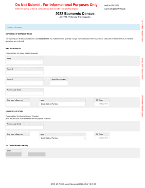 Fillable Online bhs econ census Is the Employer Identification Number ...