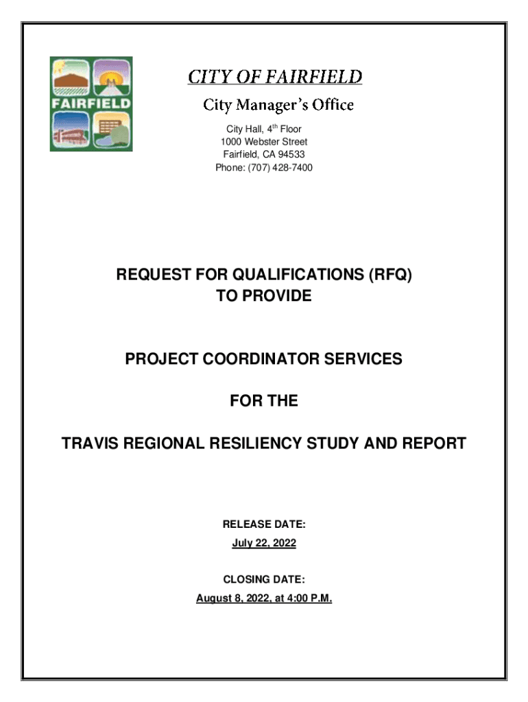 Fillable Online REQUEST FOR QUALIFICATIONS (RFQ) TO PROVIDE PROJECT ... Fax Email Print - pdfFiller
