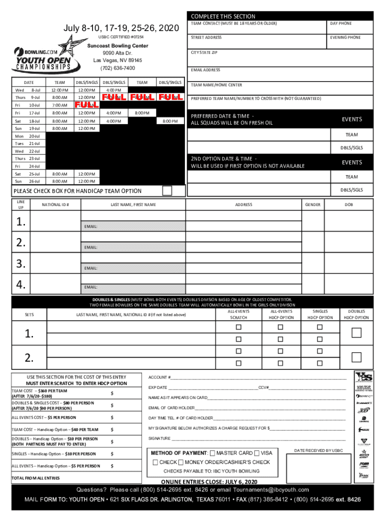 Fillable Online USBC Bowling Store - Official Store of the United ...