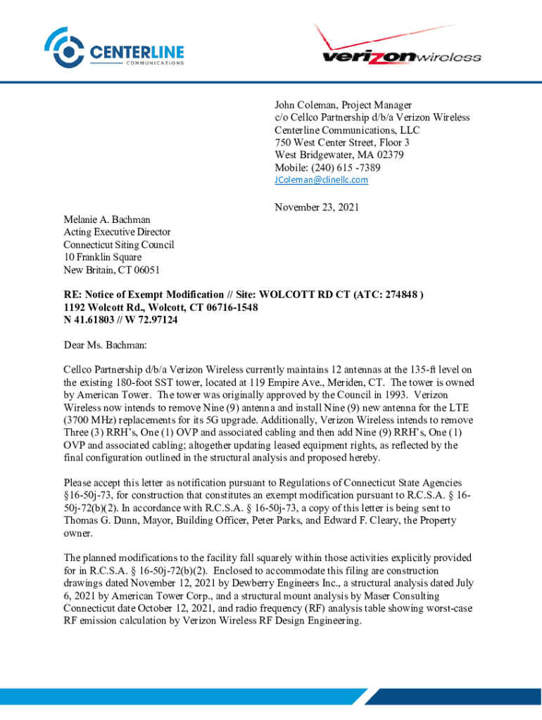 Fillable Online Letter to John T. Scott III, Cellco Partnership d/b/a ...