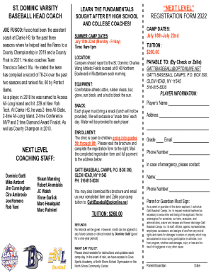 Fillable Online Joe Fusco Named Head Coach of St. Dominic - Axcess ...