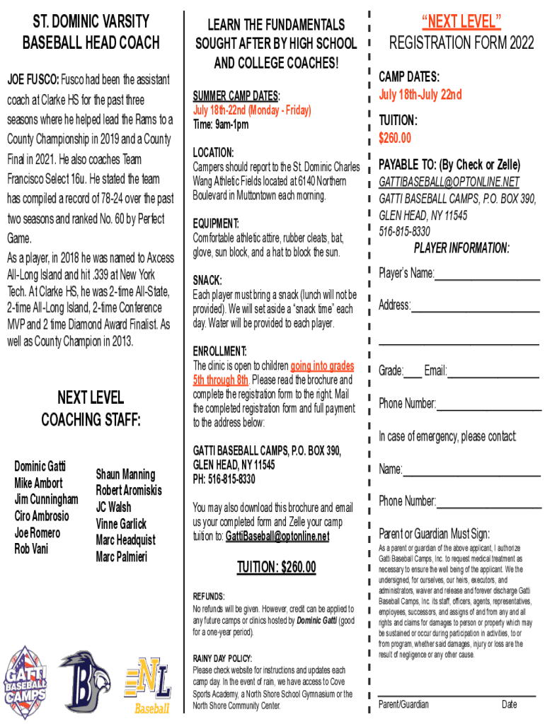 Fillable Online Joe Fusco Named Head Coach of St. Dominic - Axcess ...