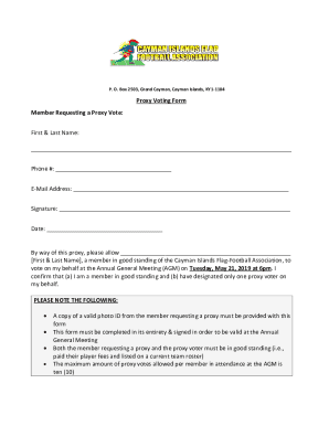 Fillable Online Proxy Voting Form - Ngin Fax Email Print - pdfFiller