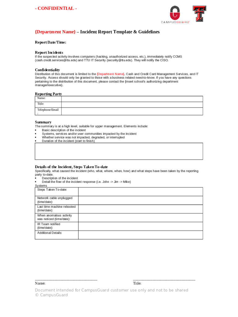 Resources Cash and Credit Management Services TTU Doc Template | pdfFiller