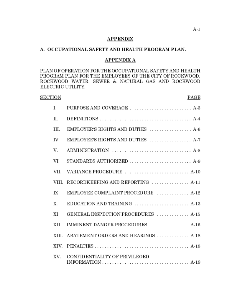 Fillable Online Hazard Communication - Appendix AOccupational Safety ...