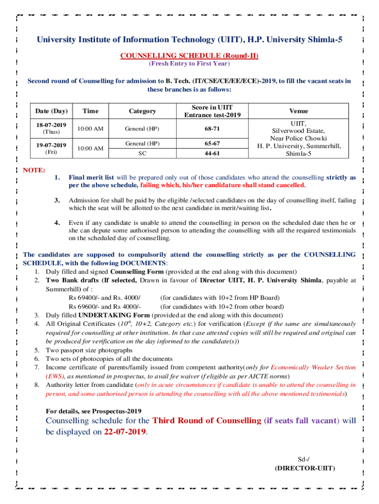 Fillable Online University Institute Of Information Technology UIIT ...