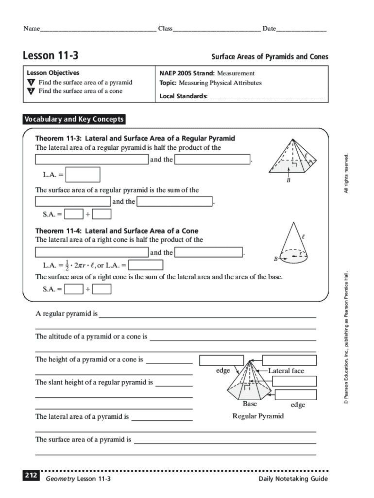 Fillable Online Surface Area of a Pyramid - GCSE Maths - Steps ...
