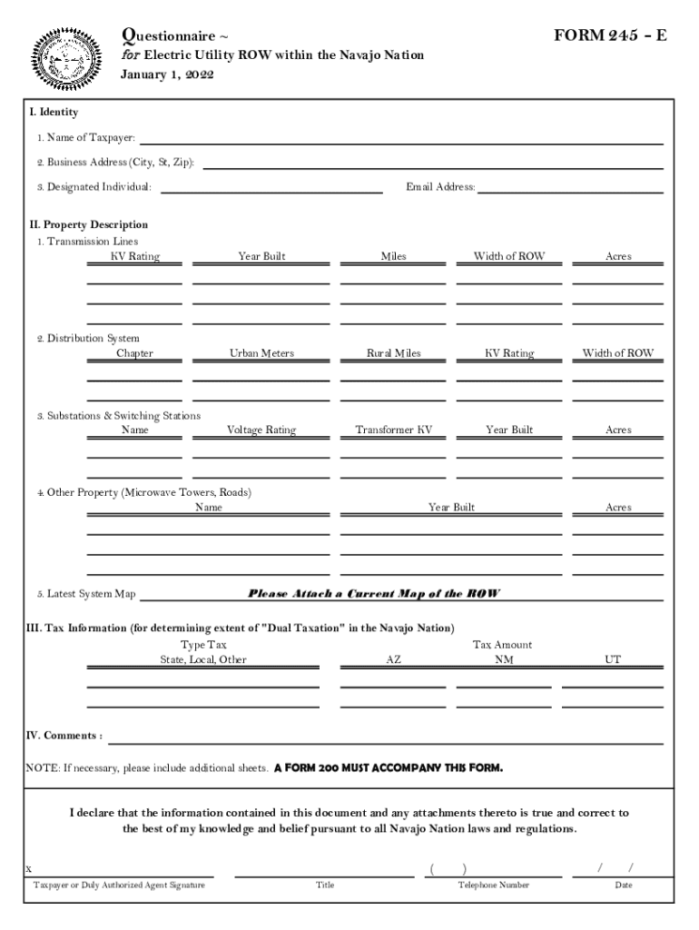 Fillable Online tax.navajo-nsn.govNavajo TaxesFormsQuestionnaireFORM ...