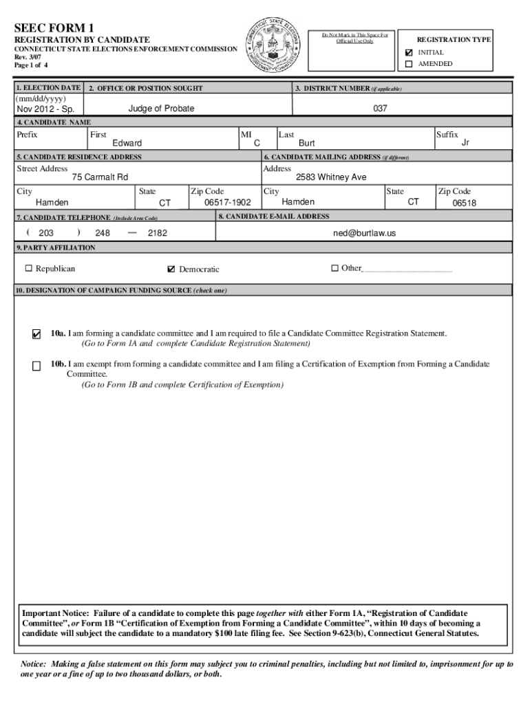 Fillable Online seec ct SEEC Forms and Templates - ct Fax Email Print ...
