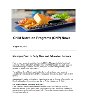 Fillable Online Child Nutrition Programs (CNP) News Fax Email Print ...
