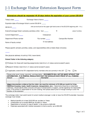 Fillable Online J-1-Exchange-Visitor-Extension-Request-Form.pdf Fax Email Print - pdfFiller