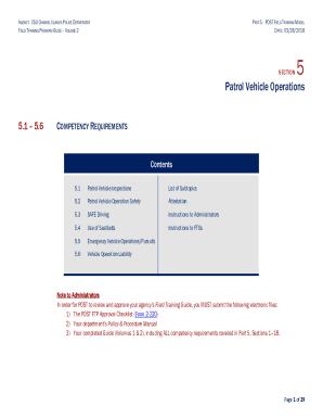Fillable Online Field Training for Police Officers: Patrol Division ...