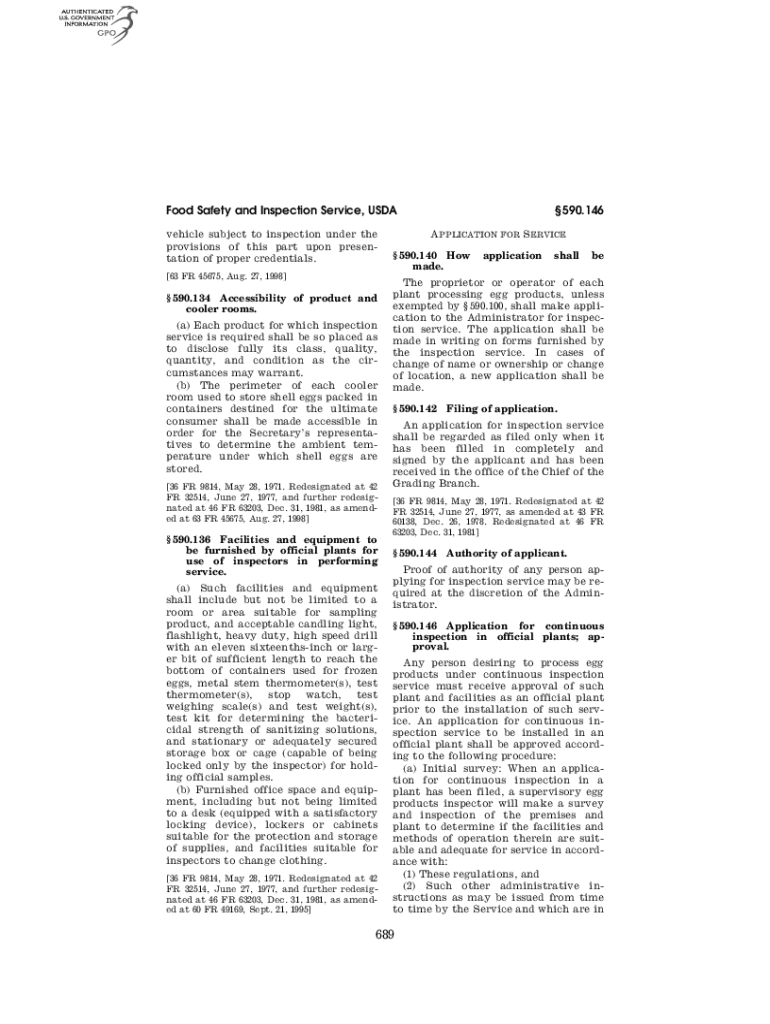 Fillable Online Inspection for Food Safety: The Basics - Food Safety ...