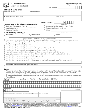 Fillable Online RTA SAMPLE Certificate Of Service.doc - Certificate of ...