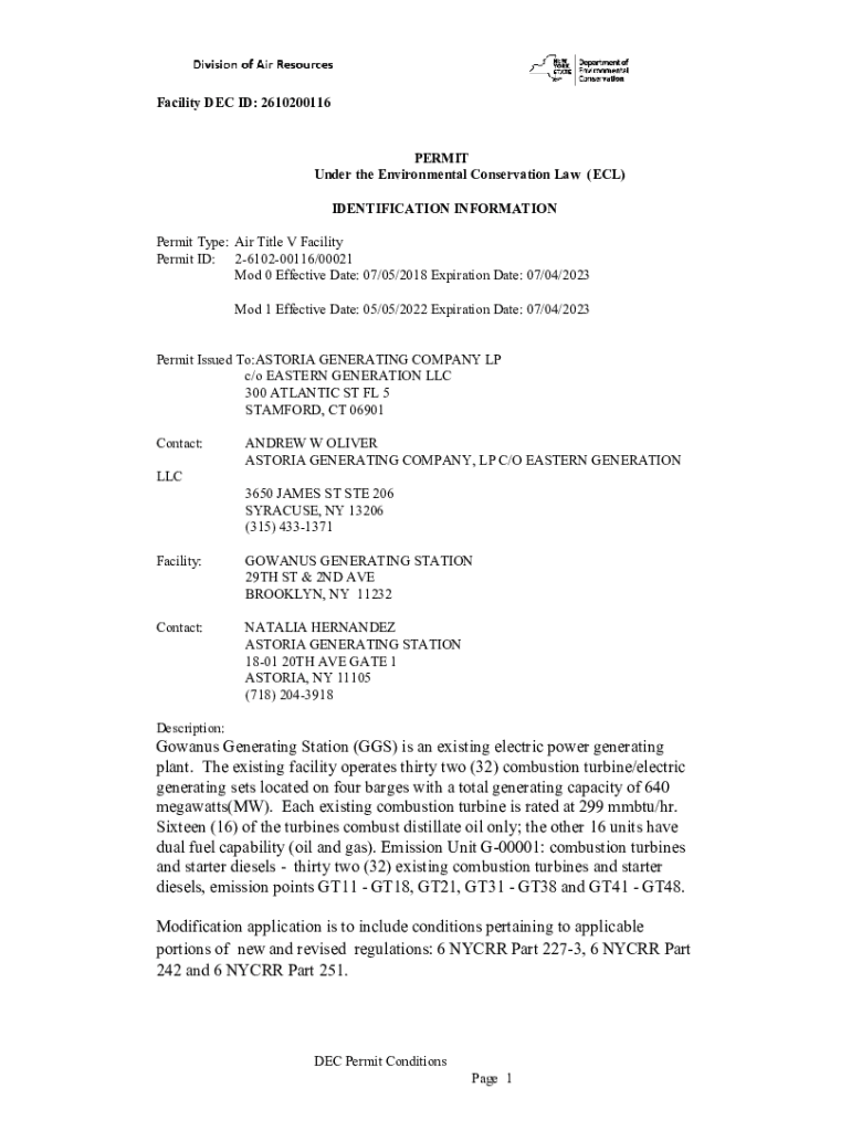 Fillable Online Gowanus Generating Station (GGS) is an existing ...