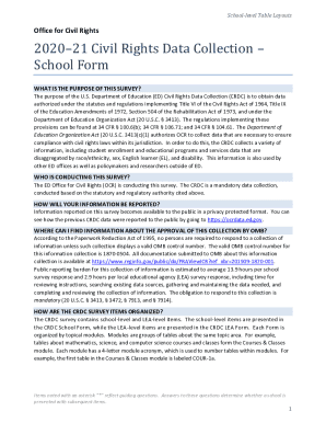 Fillable Online 202021 Civil Rights Data Collection School Form Fax ...