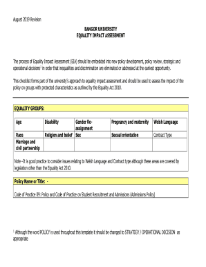 Fillable Online Equality Impact Assessment - Equality and diversity ...