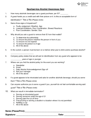 Fillable Online Alcohol Quiz Questions - 50 Alcohol Trivia Questions ...