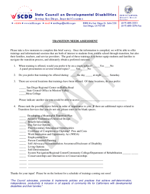 Fillable Online scdd ca State Council on Developmental Disabilities - Tri Counties Regional ...