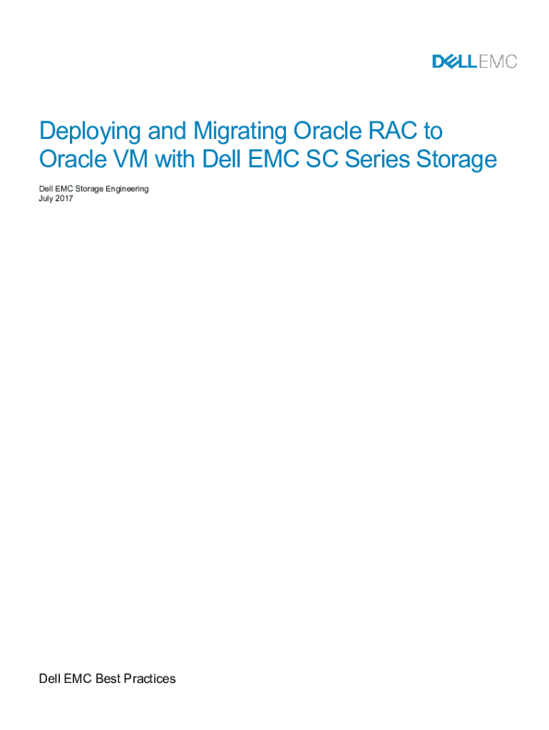 Fillable Online Deploying And Migrating Oracle Rac To Oracle Vm With Dell Fax Email Print