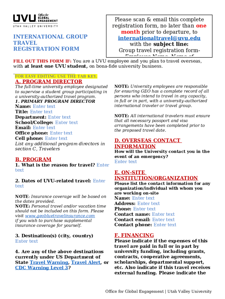 International Travel Registration Waterloo InternationalInternational ...