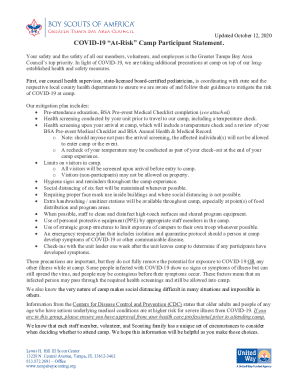 Fillable Online COVID-19 At Risk Camp Participant Statement - Scouting ...