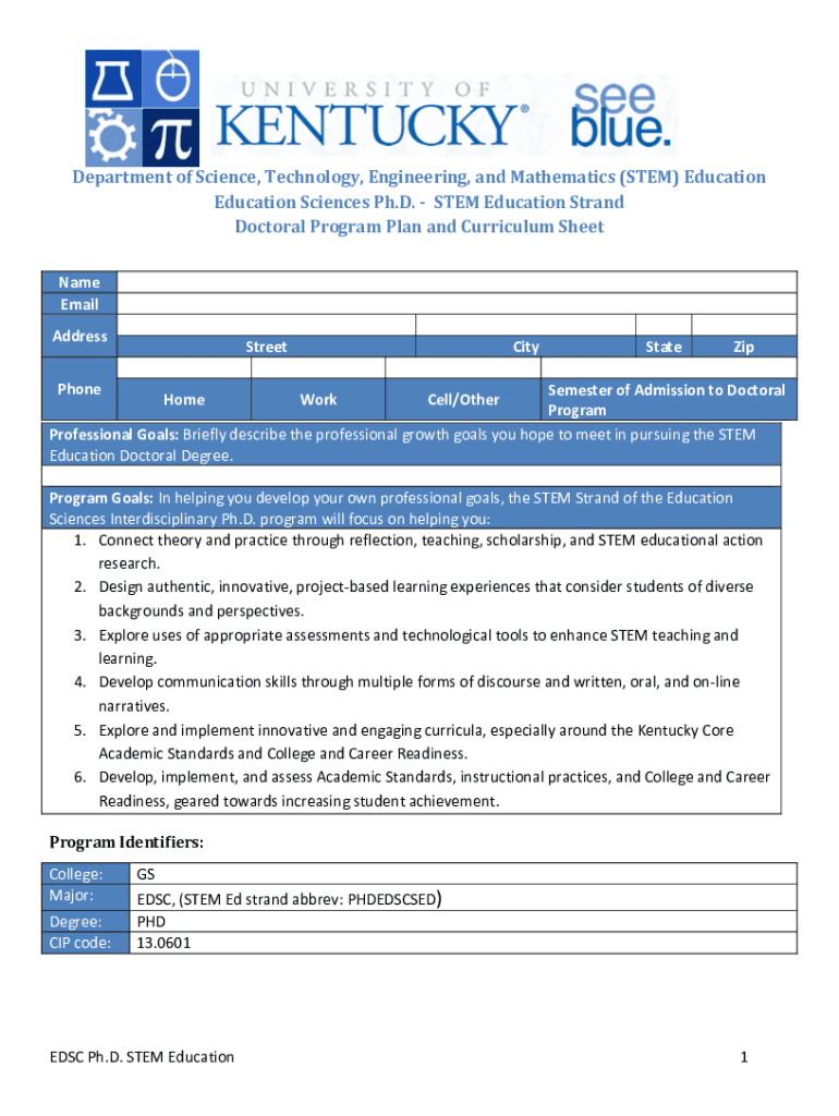 Fillable Online education uky What is a STEM education program?College ...