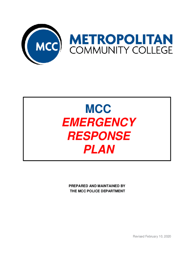 Fillable Online Emergency Response Plan - Metropolitan Community ...