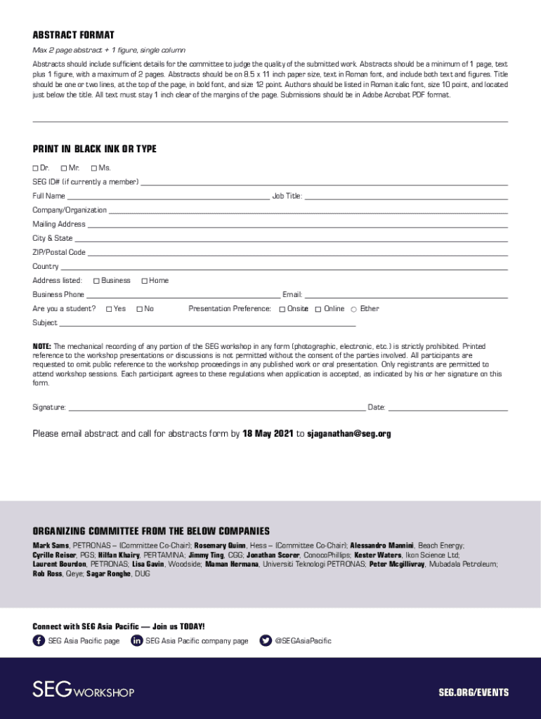 Fillable Online Register now for SEG Virtual Quantitative ...