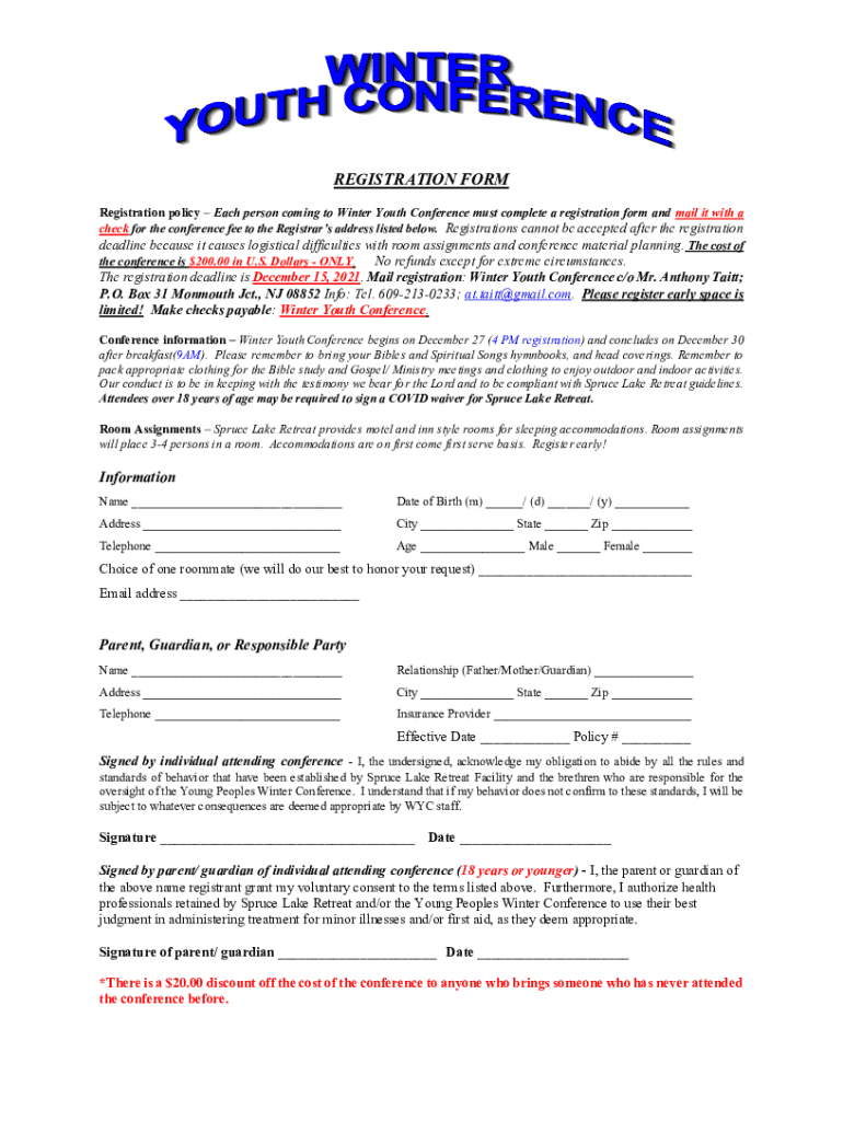 Fillable Online A Complete Youth Sports Registration Form Template Fax Email Print - pdfFiller