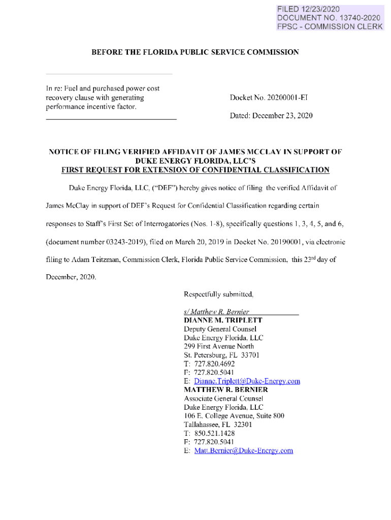 Fillable Online FPSC Filing with FERC, FCC, and other Federal Agencies ...