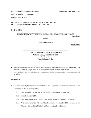 Fillable Online docslib.orgdoc2777360IN the HIGH COURT of JUSTICE Claim ...