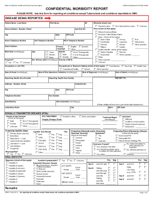 Fillable Online CONFIDENTIAL MORBIDITY REPORT. 5716-Confidential ...
