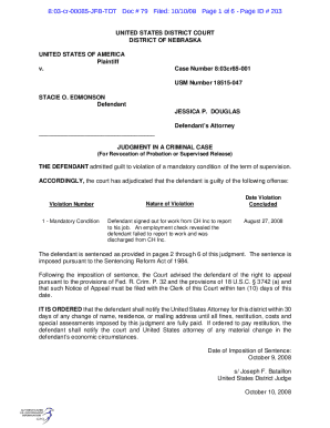 Fillable Online 8:08-cr-00266-LES-TDT Doc # 73 Filed: 04/08/10 Page 1 ...