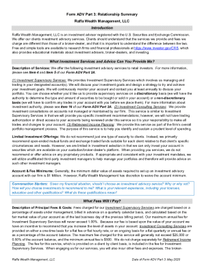 Fillable Online Relationship Summaries (Form CRS or Form ADV Part 3): Investor ... - SEC Fax ...