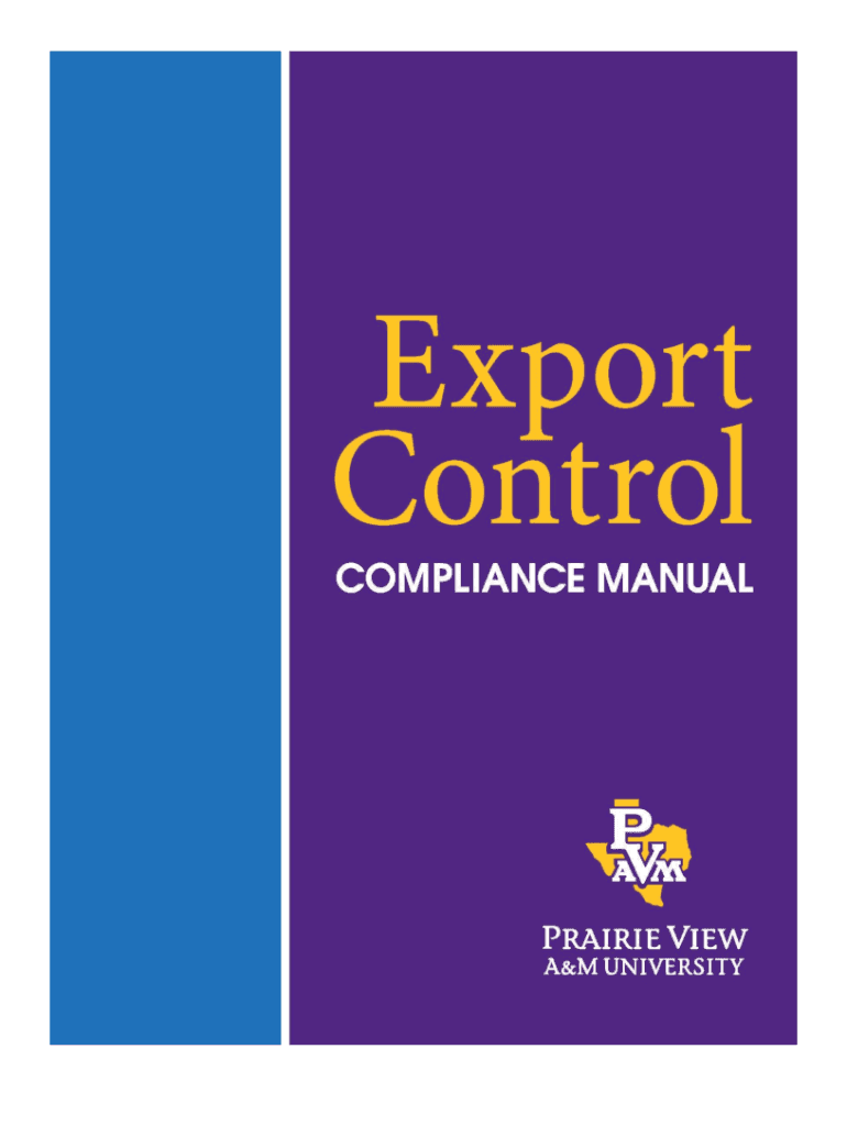 Fillable Online Export Control Compliance Program Manual Fax Email Print Pdffiller