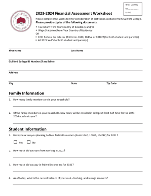 Fillable Online FREE 11+ Sample Financial Assessment Forms in PDFMS ...