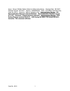 Fillable Online Issue: Group II Written Notice (failure to follow ...