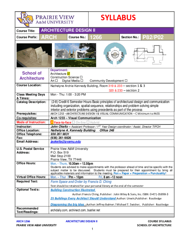 Fillable Online ARCHITECTURE DESIGN II Fax Email Print - pdfFiller