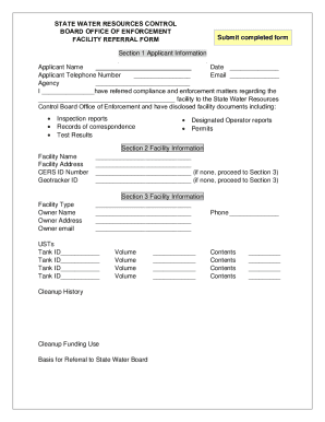 Fillable Online State Water Resources Control Board Office of ...