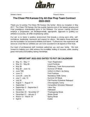 Fillable Online KC CheerAll Star Cheerleaders: Prep Teams Versus Elite ...